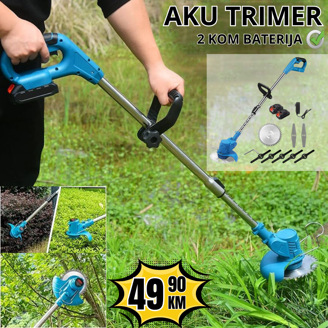 AKU TRIMER SA 2 BATERIJE - Kosilice i Trimeri za vrt - OLX.ba