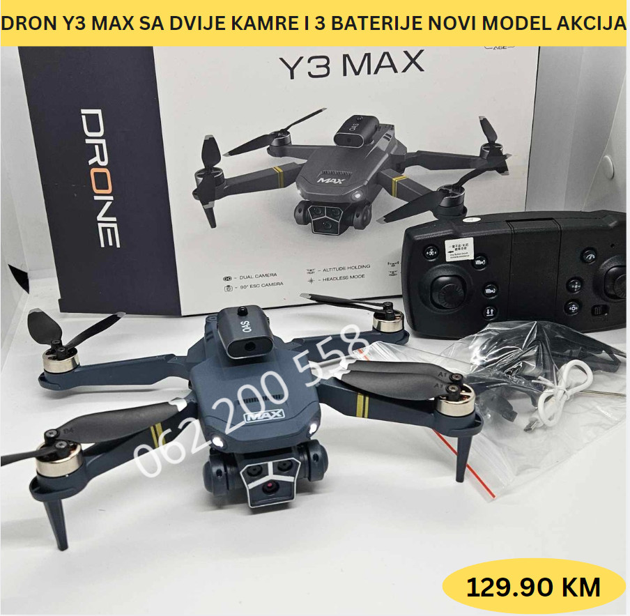 Dron Sa Kamerom i Senzorima 3 BATERIJE 2025 MODEL DJI Dronovi - Dronovi (RC letjelice) - OLX.ba