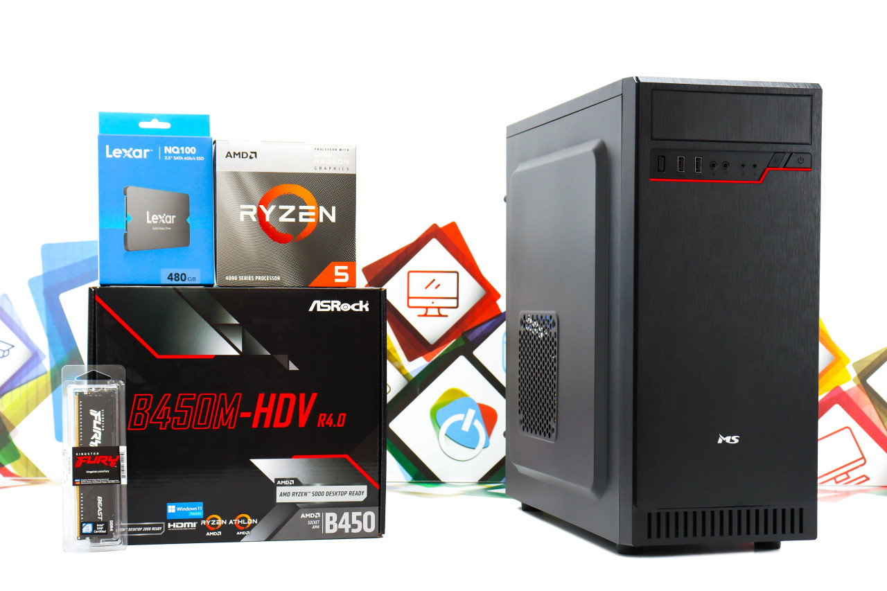 Office PC MS Raider M325-01; R5 4600G; 512GB SSD; 8GB DOPER - Desktop ...