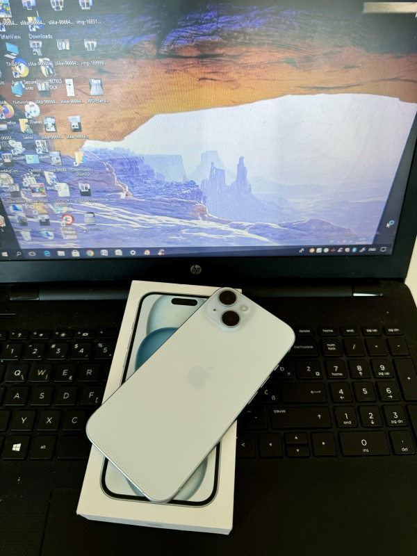 IPHONE 15 128GB NOV BLUE AKTIVIRAN 6.5.2024G 100%BAT GARANCIJA ...