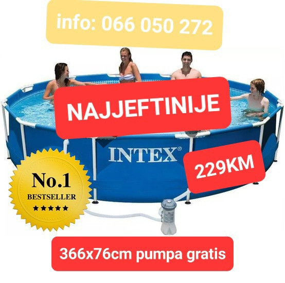 AKCIJA Intex bazen + pumpa 366x76 info: 066/050-272 bazeni - Bazeni ...