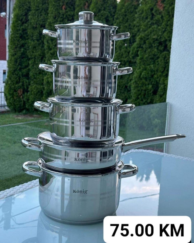 Set teskog posudja Konig 10/1 - Šerpe - OLX.ba