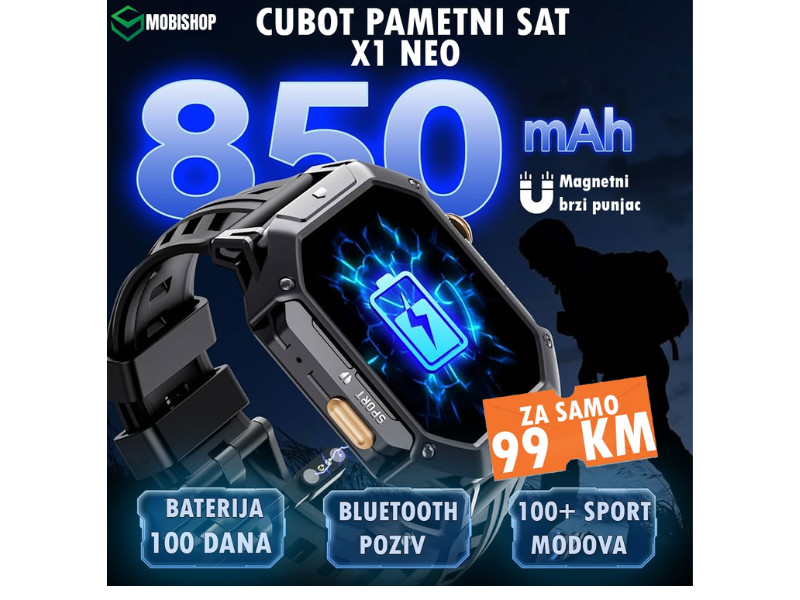 Pametni sat Cubot X1 Watch - 100 dana baterija - Smartwatch (pametni ...