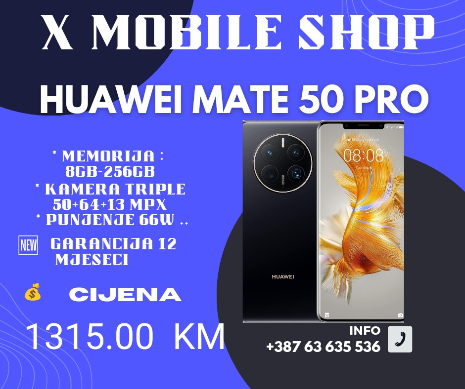Huawei MATE 50 PRO NOVO !! - Mobiteli - OLX.ba
