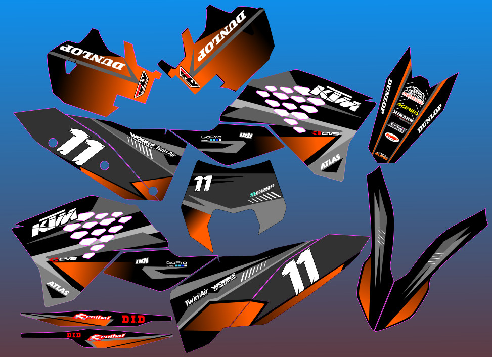 KTM sxf exc 2008 2009 2010 2011 naljepnice kroser - Tuning za motocikle ...