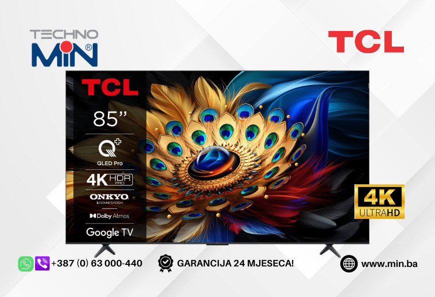 Televizor TCL 85" 85C655 4K UHD QLED 144Hz, Google TV (Smart TV ...