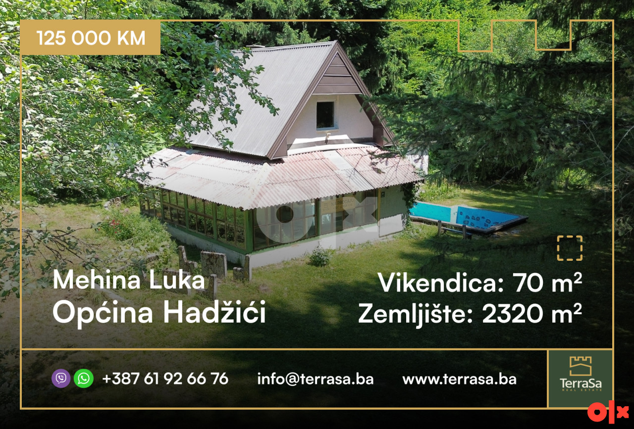 Vikendica 70 m2/ Mehina Luka/ Hadžići - Vikendice - OLX.ba