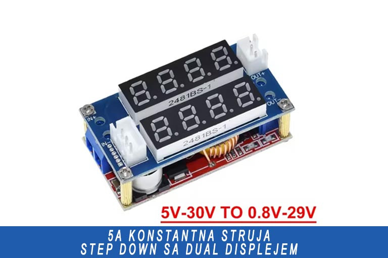 Pretvarač napona XL-4015 5A Step Down dual displej - Ispravljači ...