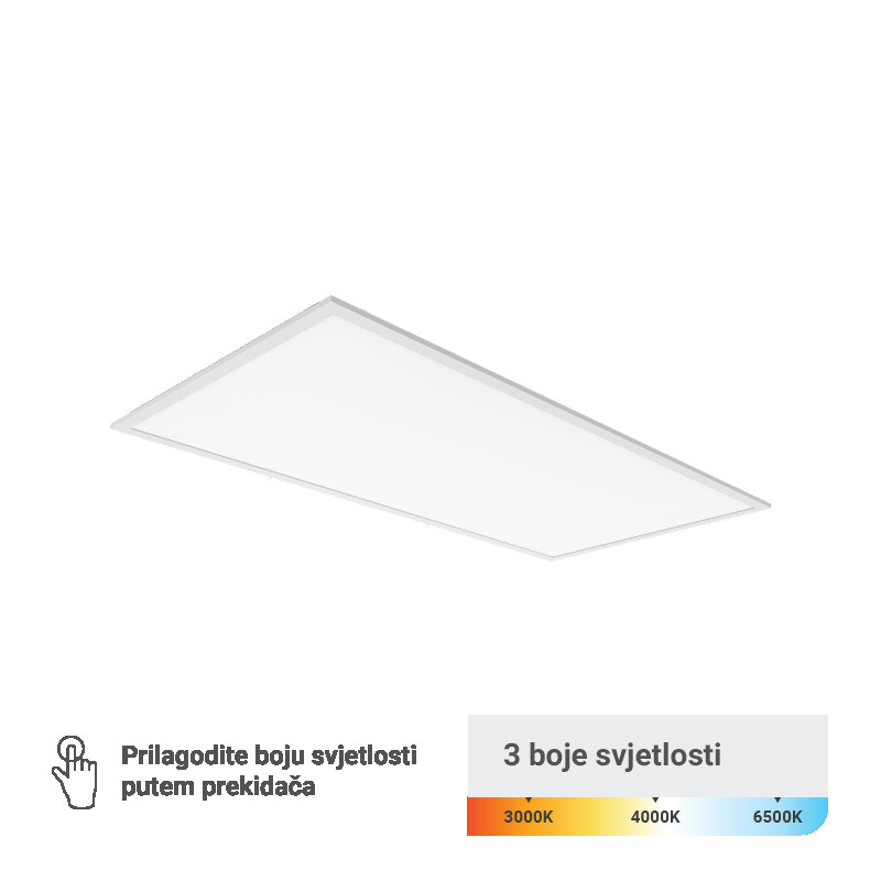LED panel Green tech 595 x 1195 x 30 mm 60W 3 CCT 130lm Philips - LED ...