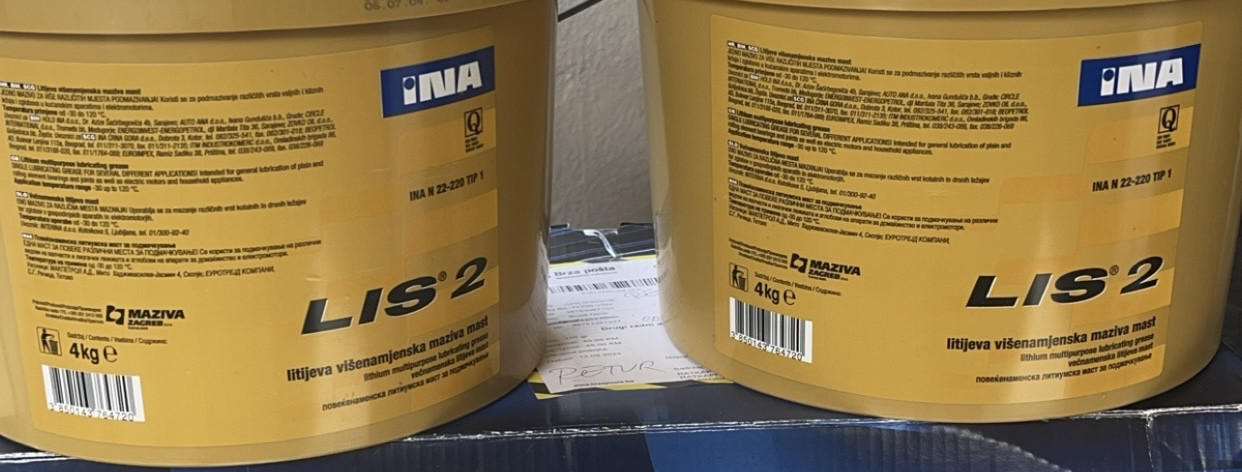 MAST ZA PODMAZIVANJE INA LIS 2 4 KG 4 L MAZIVA - Ostalo - OLX.ba