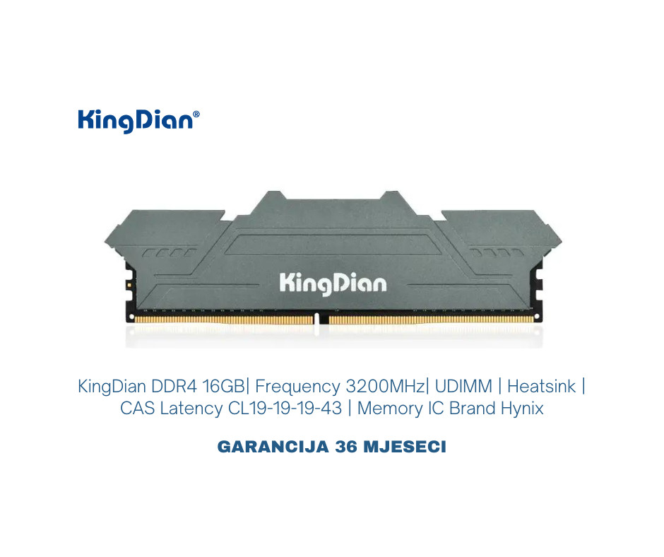 KingDian DDR4 16GB 3200MHz Heatsink - Memorije (RAM) - OLX.ba