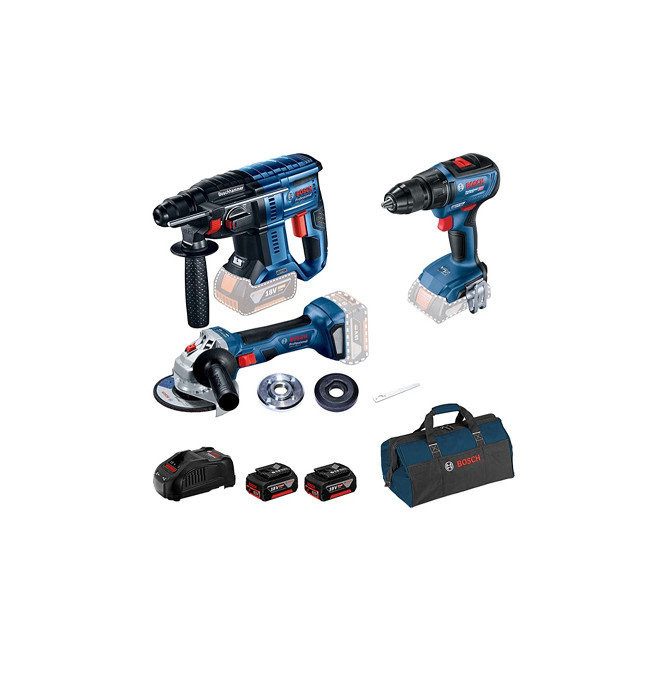 Bosch set aku alata GBH 180-Li+GSR 18V-50+GWS 180-Li + 2x5.0 Ah ...
