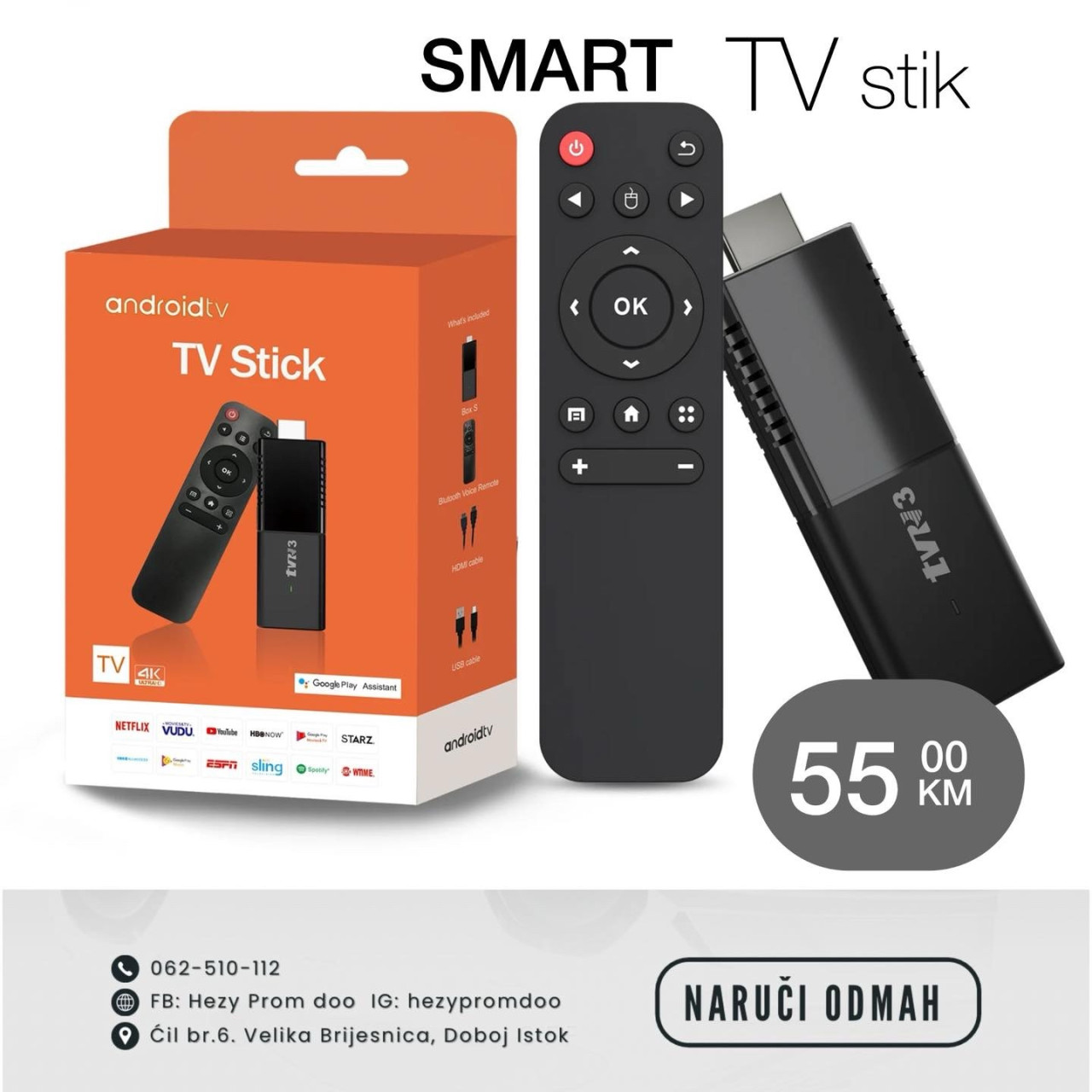 STIK ZA SMART TV BOX USB SMART STICK ANDROID BOX - TV boxovi - OLX.ba