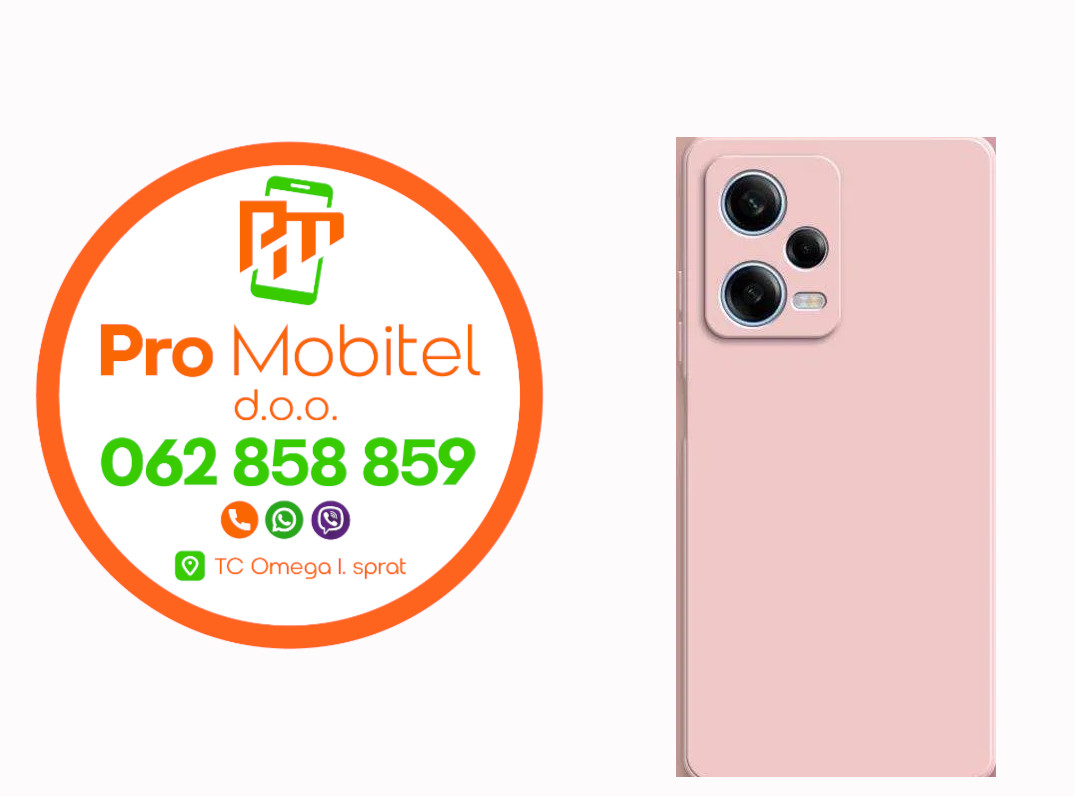 Silicone Case Xiaomi Redmi Note 12 Pro Pink Maskica - Maske za mobitele ...