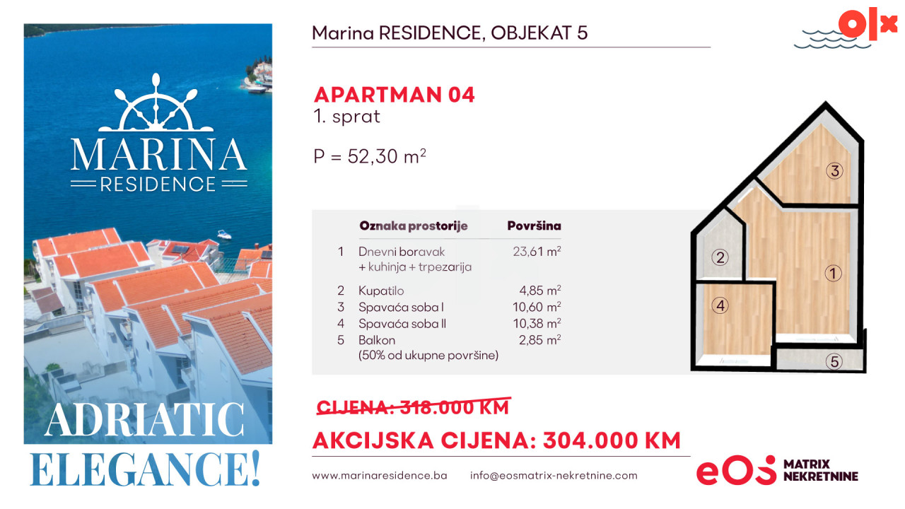 APARTMAN 04 NEUM - 52m2 (Pogled na more) 318.000 KM - Stanovi i ...