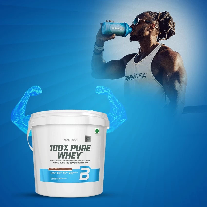 BIOTECH USA WHEY PROTEIN 4 kg 100% PURE Proteini za Masu Amino ...