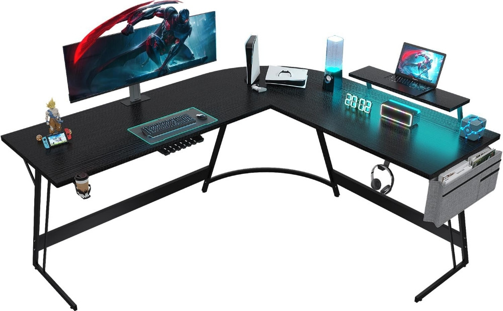 Jummico Gaming Stol L Forma sa LED Svjetlom 130x130cm - Radni stolovi ...