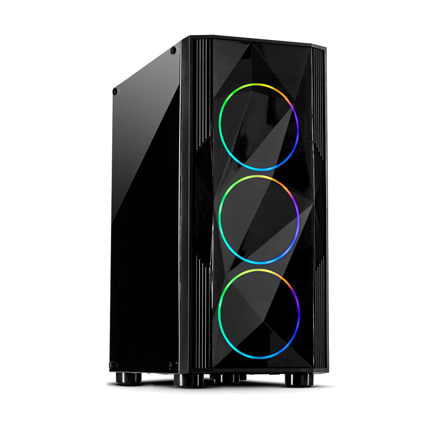 Kuciste Inter-tech Case A-3401 Chevron RGB 3x RGB fans - Kućišta - OLX.ba