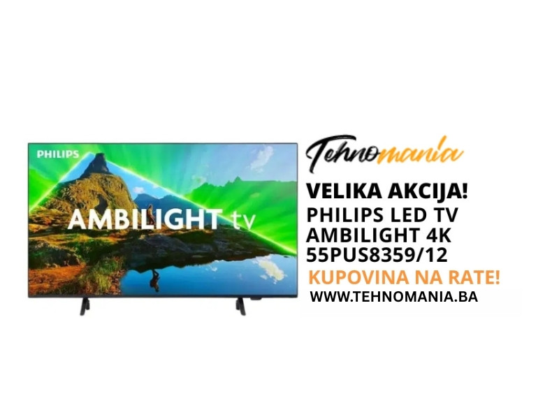 PHILIPS SMART LED TV Ambilight 4K 55PUS8359/12 - Televizori TV - OLX.ba