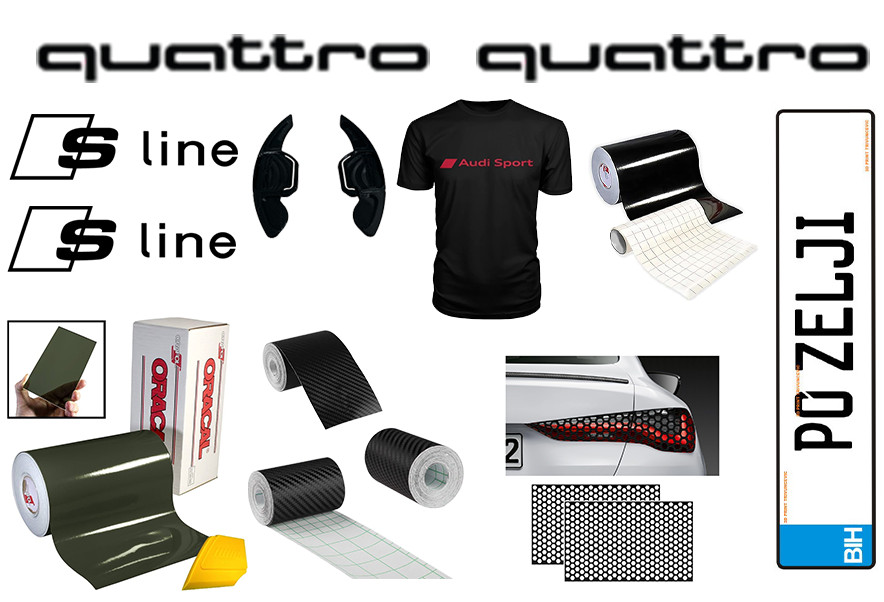 AUDI Tuning Set za Auto Folije Naljepnice PO ZELJI - Naljepnice i ...