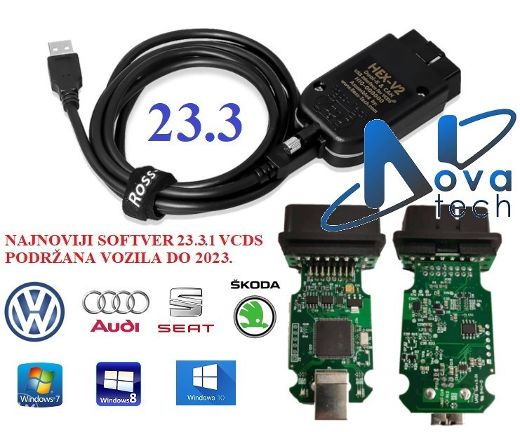 VCDS VAG COM Hex V2 OBD2 Auto Dijagnostika Delphi 2024 ...