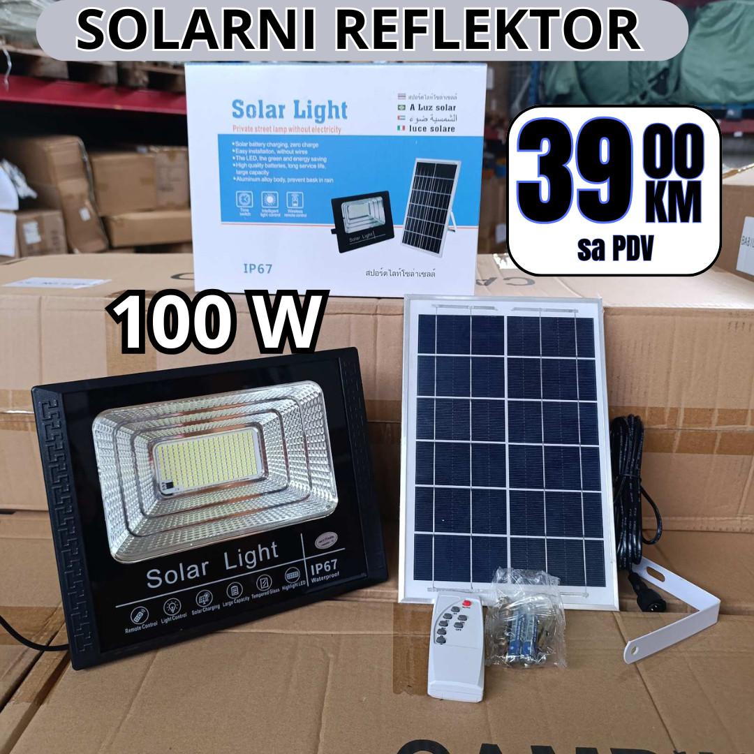 REFLEKTOR SA SOLARNIM PANELOM - Solarna rasvjeta - OLX.ba