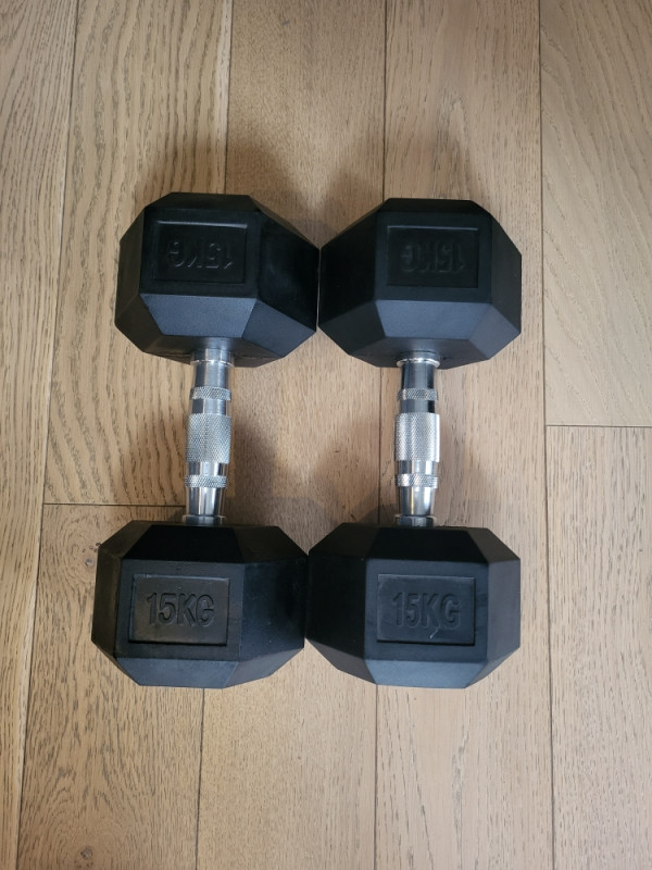 Heksa bucice - 2 kom po 15kg, obje za 120KM - Tegovi i bučice - OLX.ba