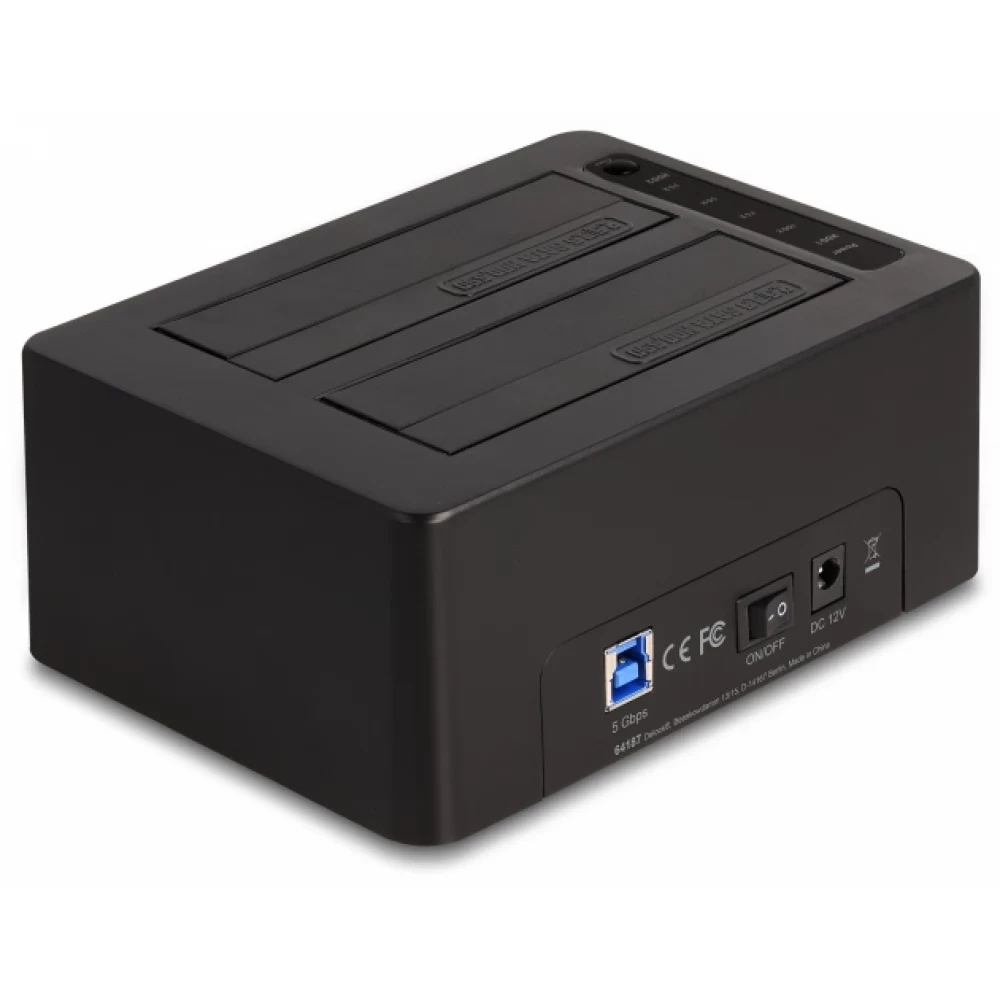 DELOCK USB dualis docking unit station 2 pcs. SATA HDD - Docking ...