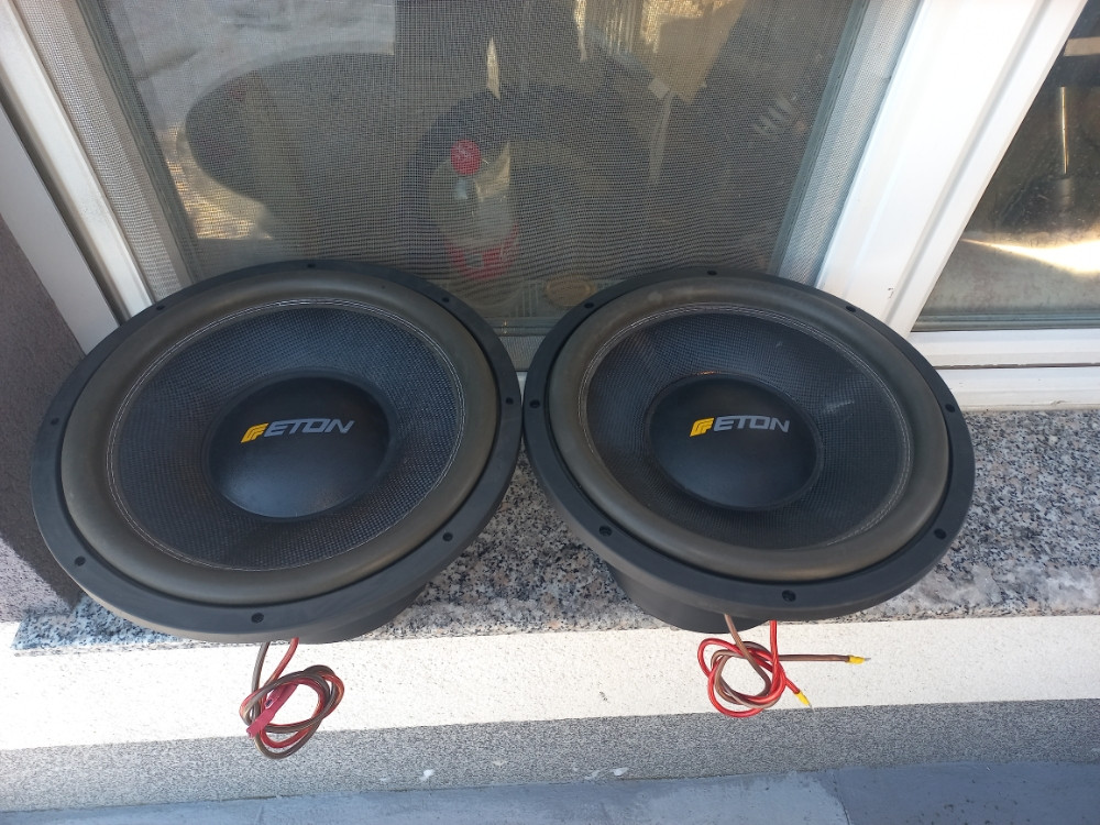 Prodajem woofere 15' eton force 1x1 ohm - Bass, woofer i kutije za ...
