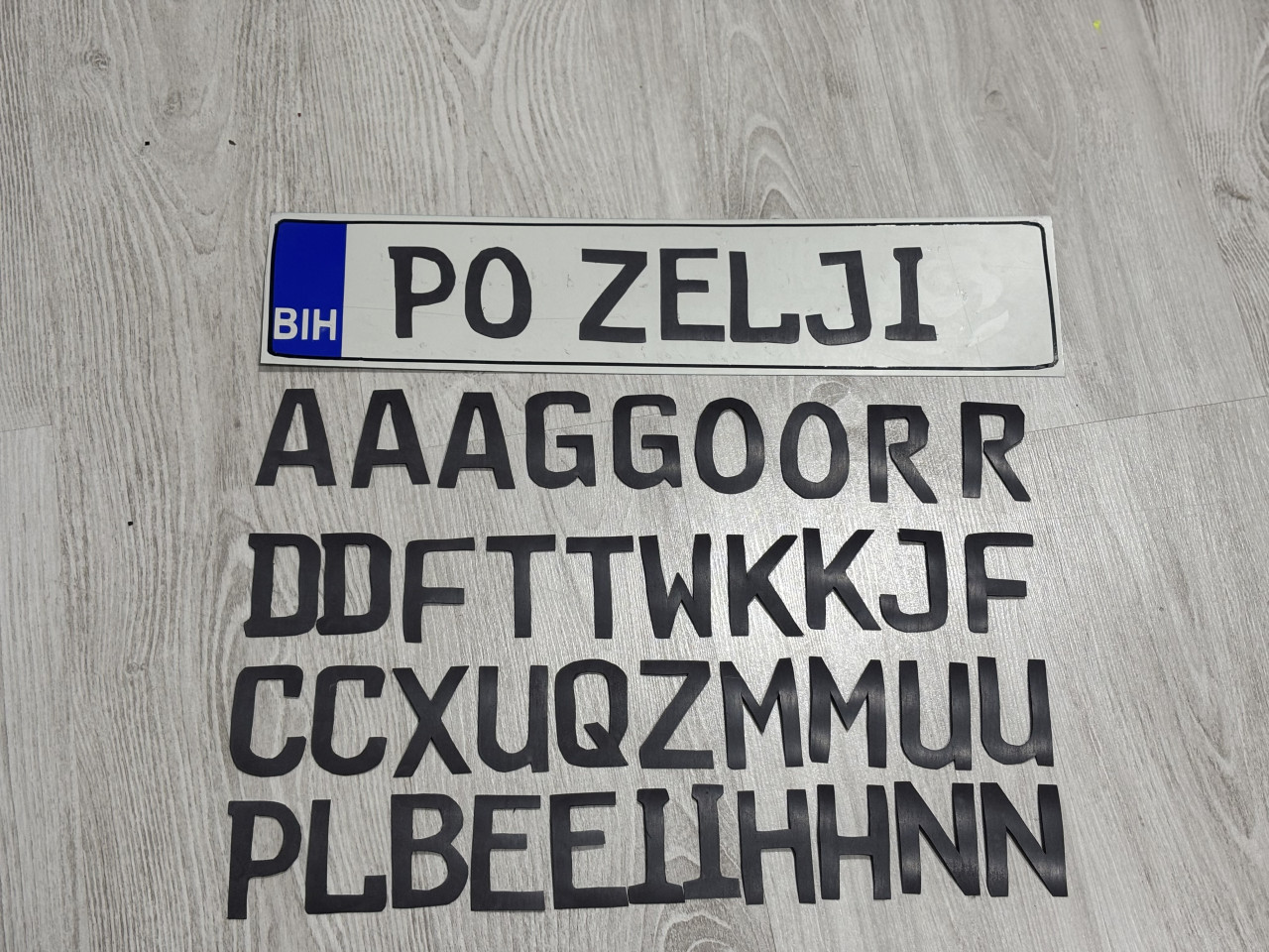 MAGNETNA SLOVA Tablica Tablice Po Zelji Sa Natpisom - Naljepnice ...