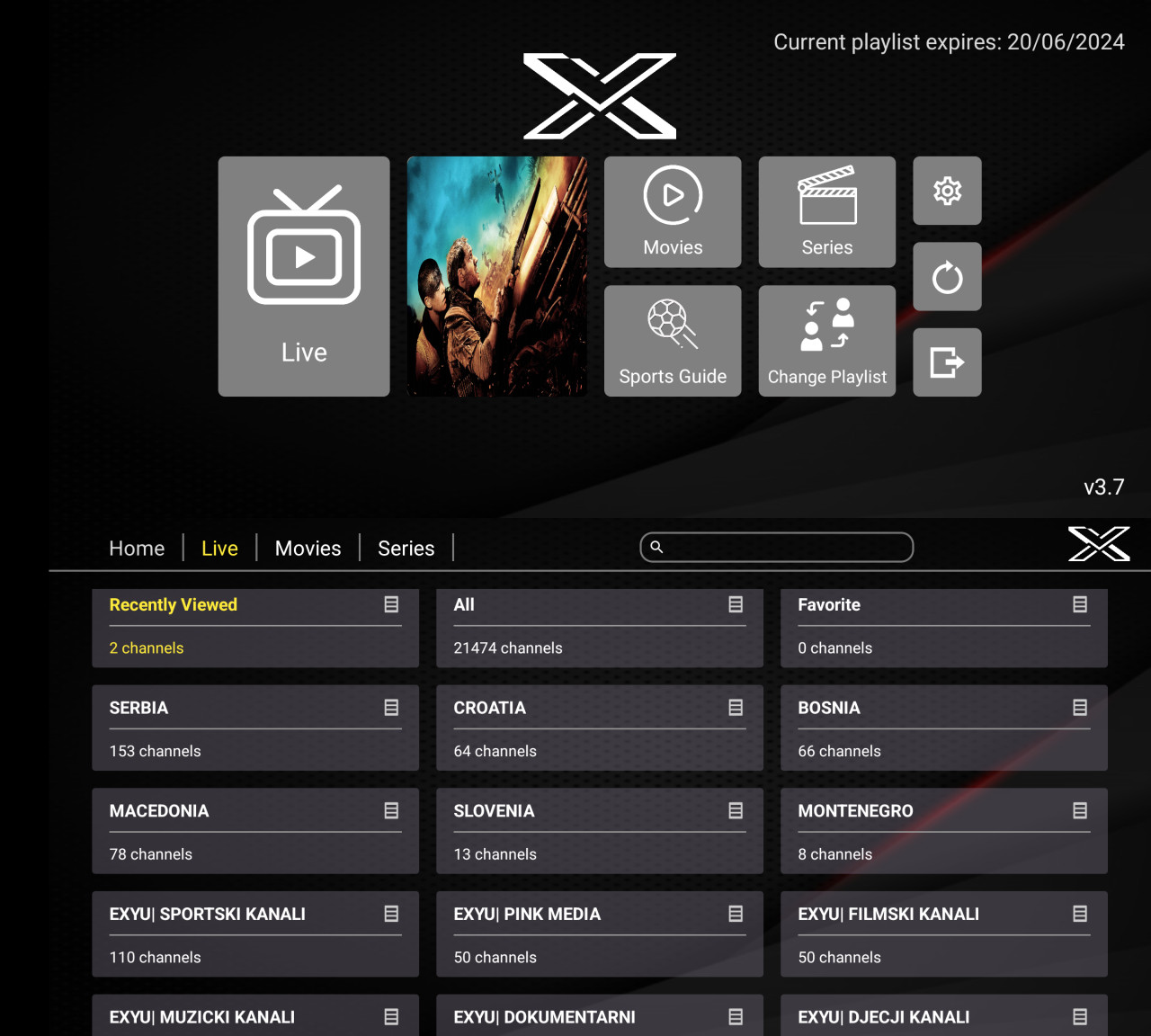 X IPTV, 22.000 kanala, 120.000 videoteka - TV boxovi - OLX.ba
