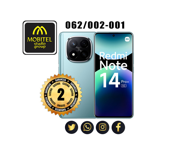 Mobitel Studio Xiaomi Redmi Note 14 Pro PLUS 5G 12/512GB mpp - Mobiteli ...