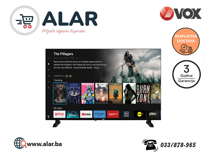 VOX televizor TV TiVo OS Full HD Smart LED 40TIF900B - Televizori TV - OLX.ba