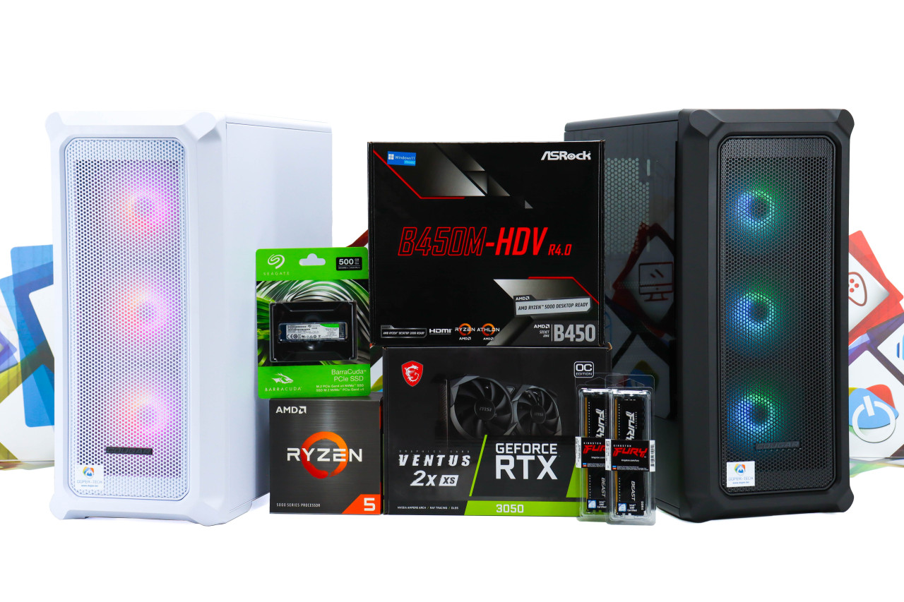 Gaming PC Archon 2 Mesh-35; R5 5500; RTX 3050; 480GB; 16GB DOPER ...