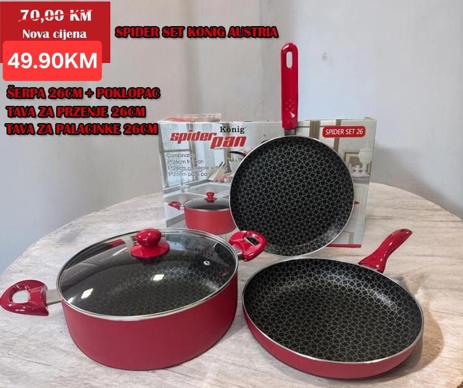 Set posudja Spider Konig Austria - Zdjele i posude - OLX.ba
