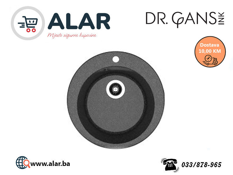 DR GANS granitni sudoper Gala Crna fi-510/200 mm - Sudoperi - OLX.ba