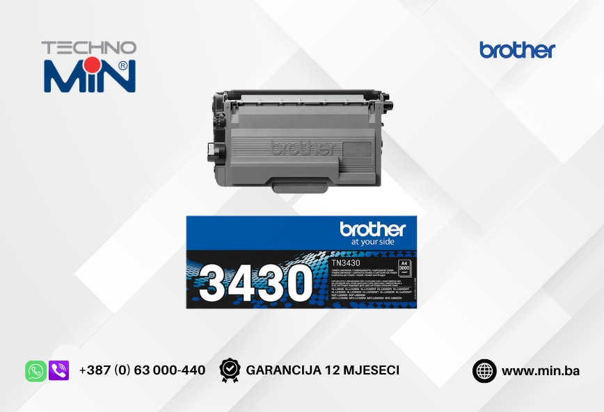 Brother TN-3430 originalni crni toner - 3.000 stranica - Toneri - OLX.ba