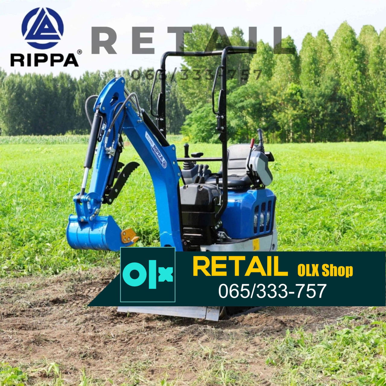 *KUPOVINA NA RATE* MINI BAGER RIPPA R13 1.3t KUBOTA D722 - Bageri - OLX.ba