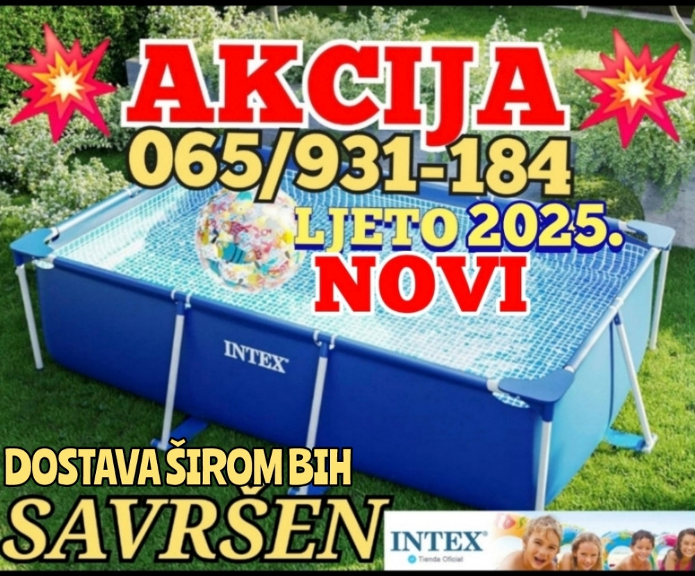 BAZEN INTEX 300X200X75 PRAKTIČAN 065/931-184 BAZENI TOP - Bazeni - OLX.ba