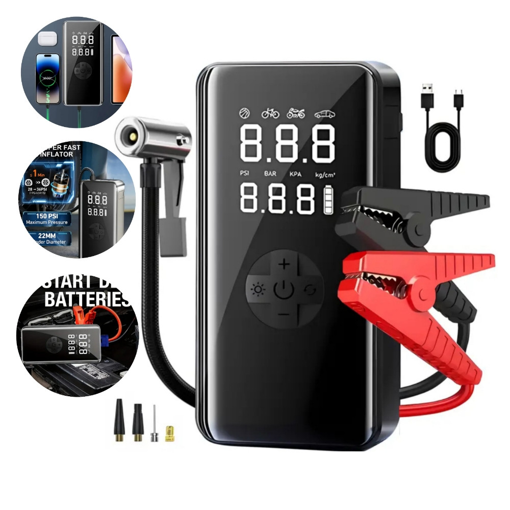 Auto Starter 12V Jumper za pokretanje auta,sa Kompresorom,Power B - Alat i pribor za automobile ...