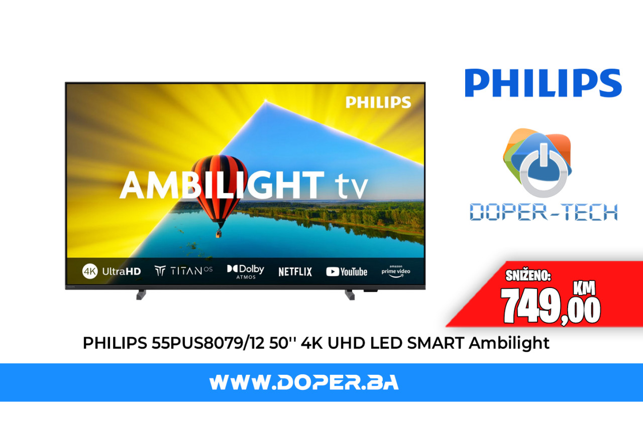 TV Philips 55PUS8079 Ambilight 55" 4K UHD LED Smart DOPER - Televizori ...