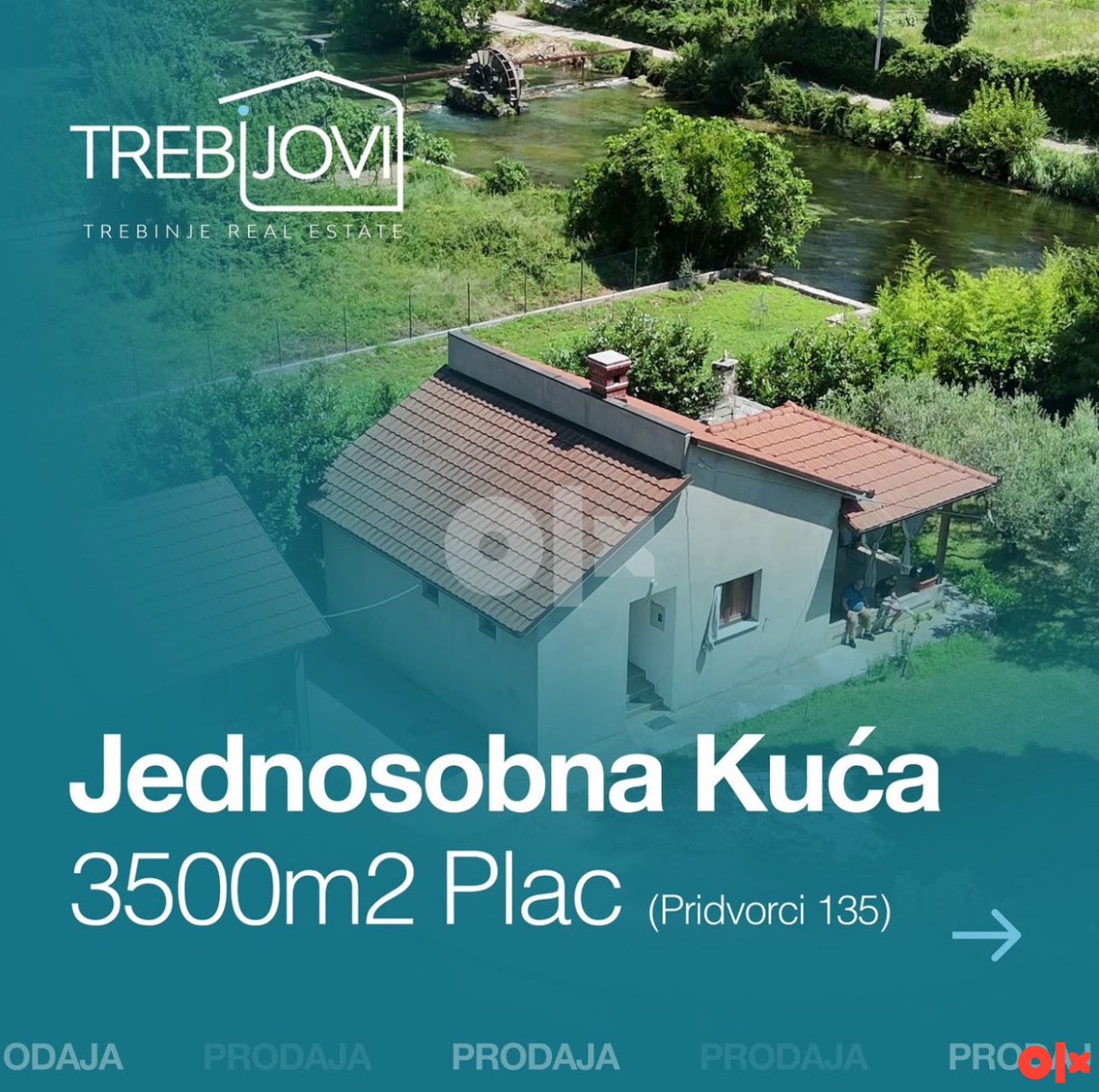 Kuća na rijeci Trebisnjici i placu od 3500m2 Trebinje - Pridvorci ...