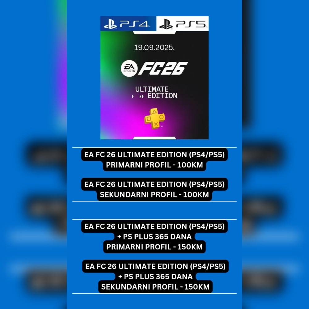 EA FC 26 ULTIMATE EDITION (PS4/PS5) DIGITAL EAFC 26 FIFA 26 - Ostalo ...