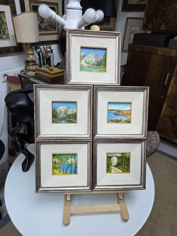 Pet minijatura, pejzaži - Umjetničke slike - OLX.ba