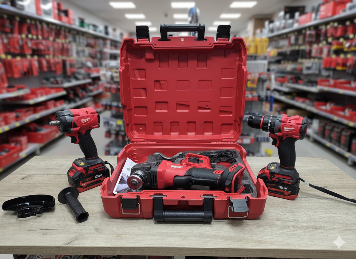 Milwaukee set 3 u 1 Aku Odvijac Brusilica i - Aku baterije i punjači ...