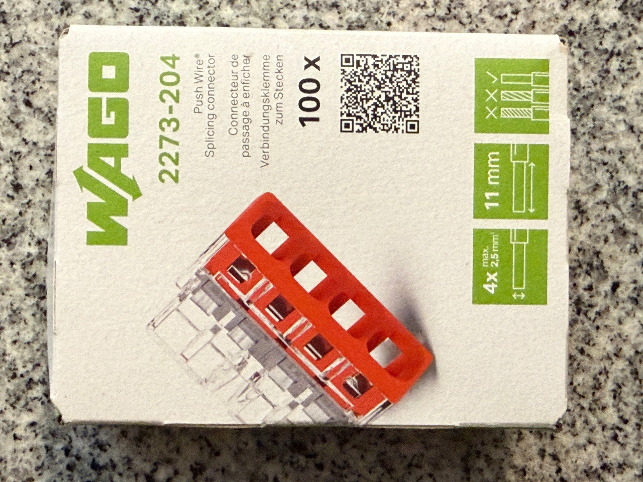 Wago kleme - ubodne - cetveropolne - 100 kom - 2273-204 - Redne ...