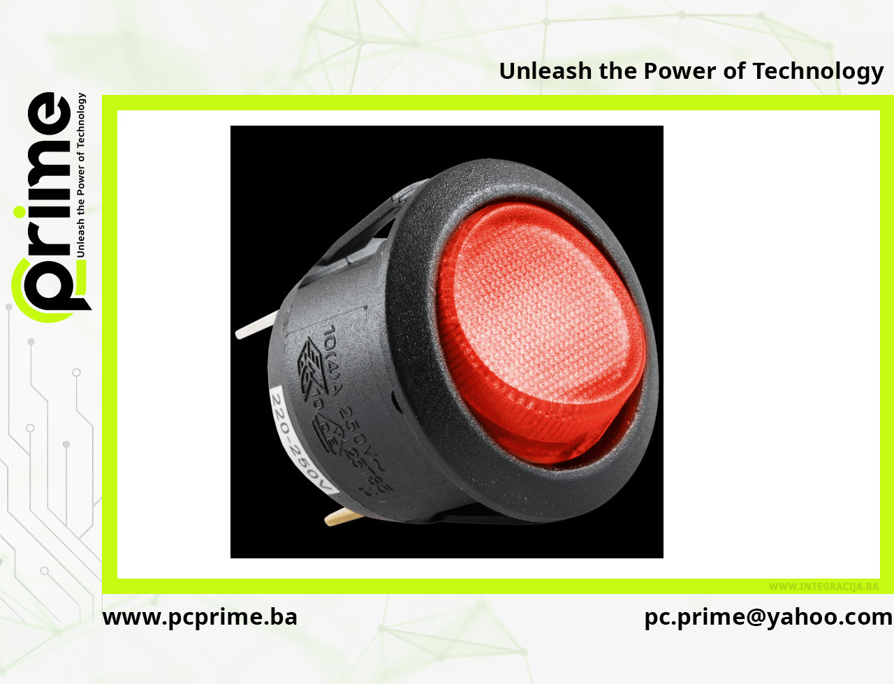 home Prekidač, WIPP, 250 V 6 A, 23 mm, 2 položaja - STV 07 - Utičnice i ...