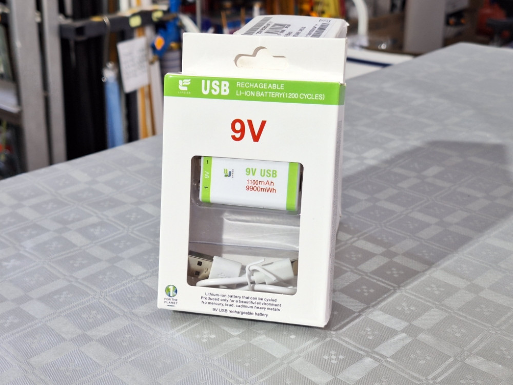 PUNJIVA BATERIJA 9V LITIJUMSKA NA USB TYPE C - LITIJUM JONSKA ...