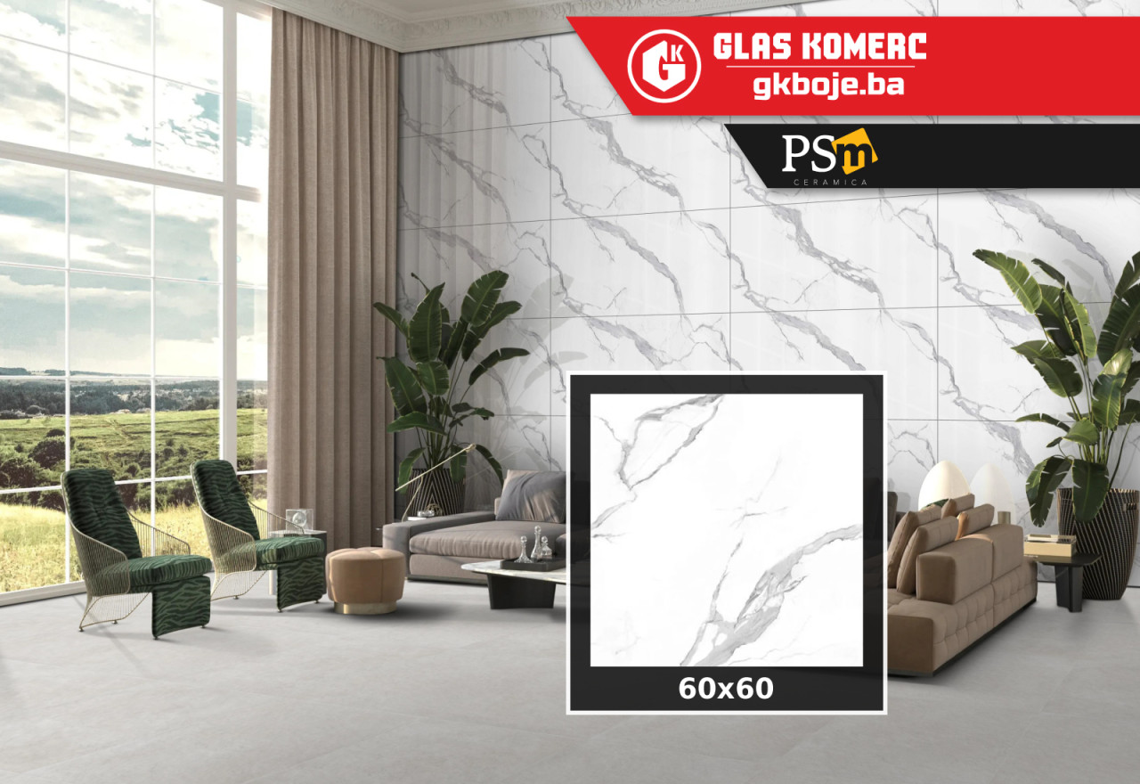 Pločice Carrara Grey - 60 x 60 cm - Porculanske Glazirane - Keramičke ...
